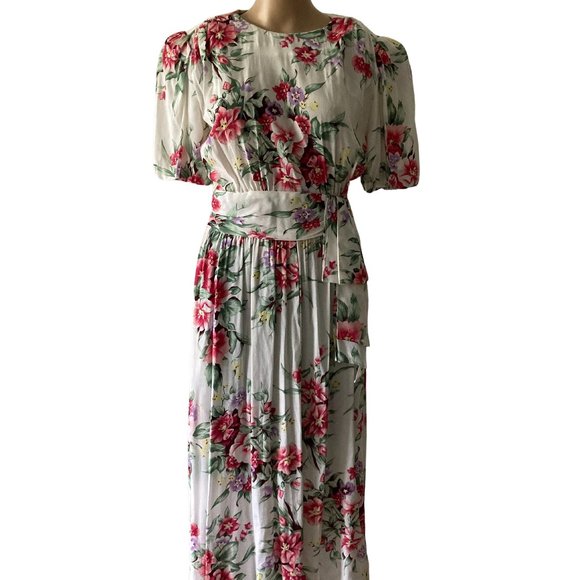 Jane Singer | Dresses | Vintage Jane Singer Petites Floral Size Long ...